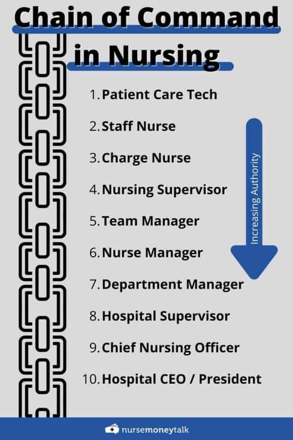 What Is The Chain Of Command In Nursing Chart Included Nurse Money Talk 