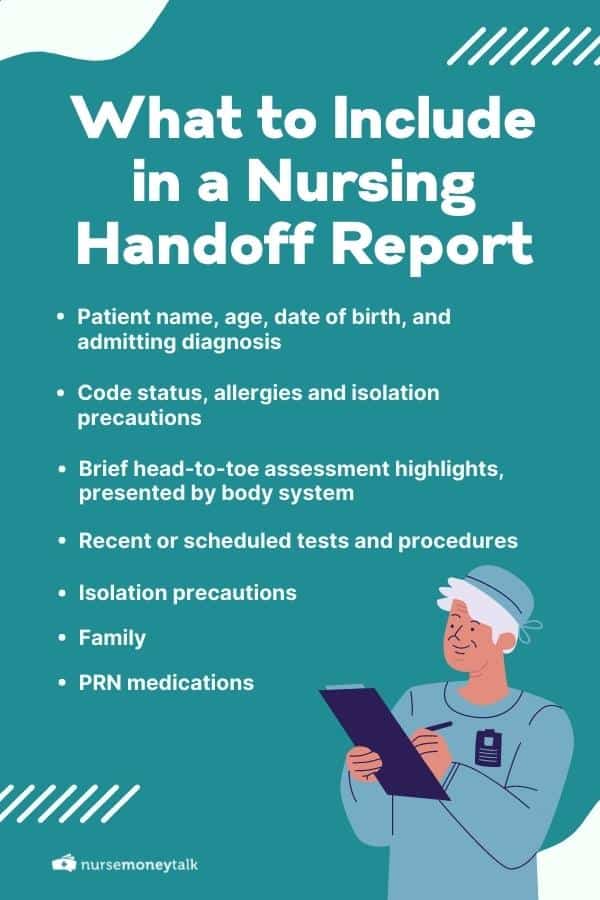 How To Give A Good Nursing Handoff Report Nurse Money Talk
